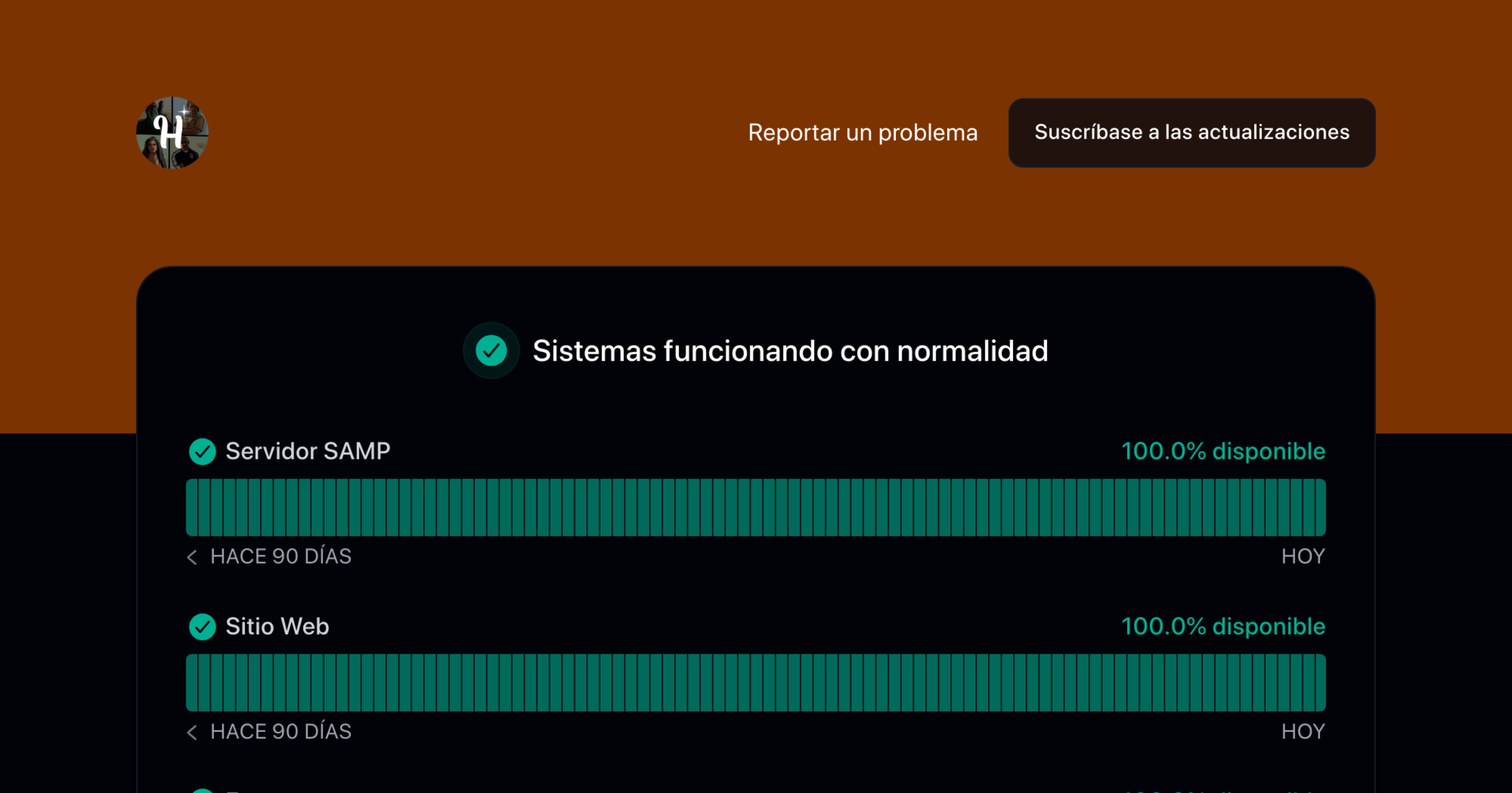Estado del servicio - Harmony Roleplay